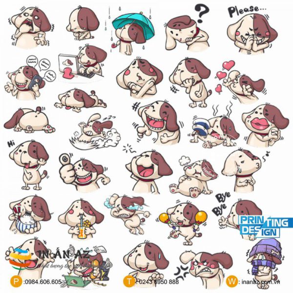 99+ hình sticker dễ thương, hình sticker cute, đáng yêu - In Ấn AZ